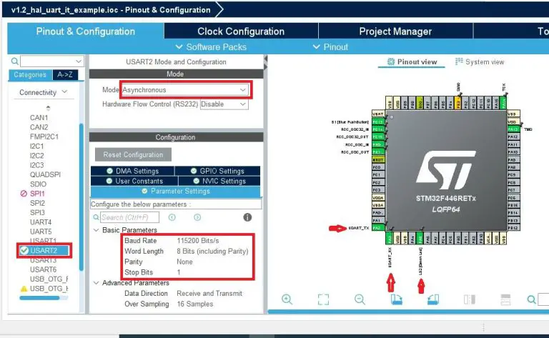Stm32 Uart Usart Tutorial With Hal Code Example Embedded There