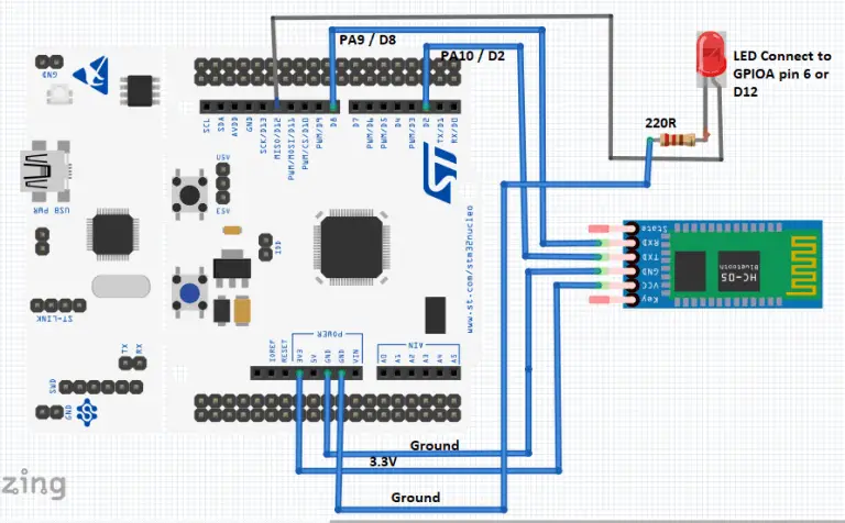 Stm32 Bluetooth module HC-05 interfacing with HAL code example ...